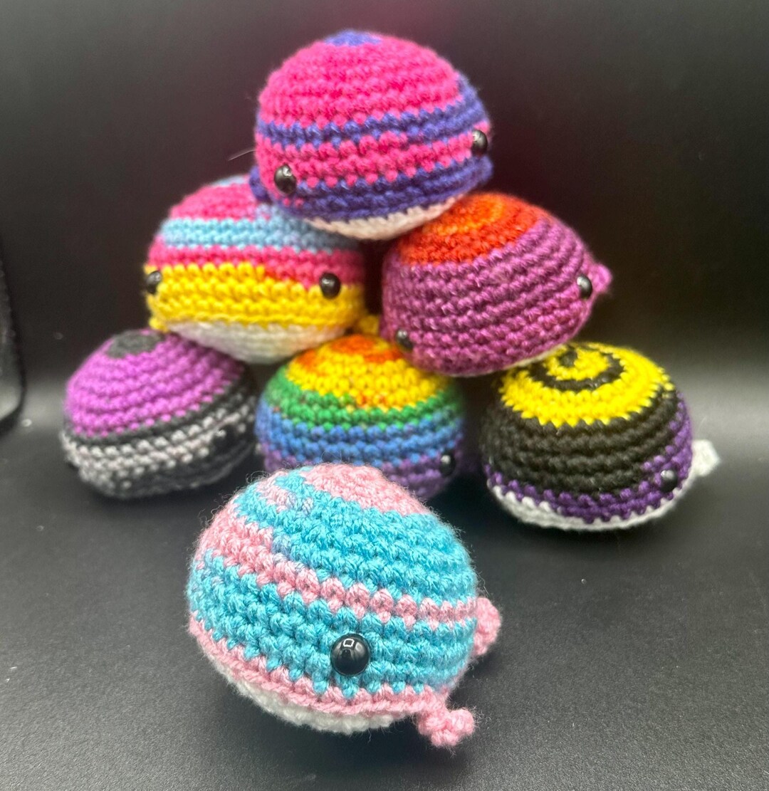 Pride Whale Amigurumi / Stuffed Animal - Asexual, Pansexual, Bisexual ...