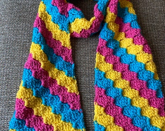 Nonbinary Pride Corner-stitch Scarf | Etsy