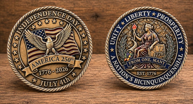 Custom 2.5D Engraved Coins Brass or Full Color - Etsy