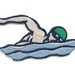 Swimming Patch, Swimming Iron-on Patch, Swimmer Embroidery - Etsy