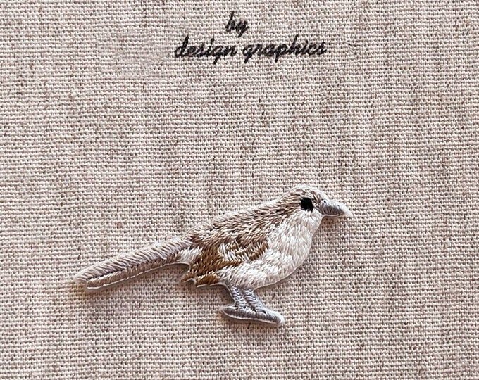 Tiny Female House Sparrow Patch, Little Bird Patch, Small Bird Iron On ...