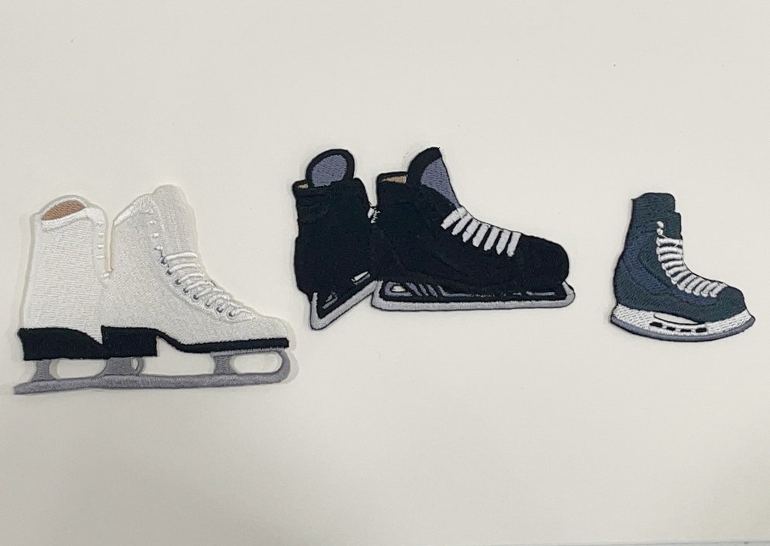 Figure Skate Patch, Ice Skating Iron-on Patch, Winter Sport Embroidered ...