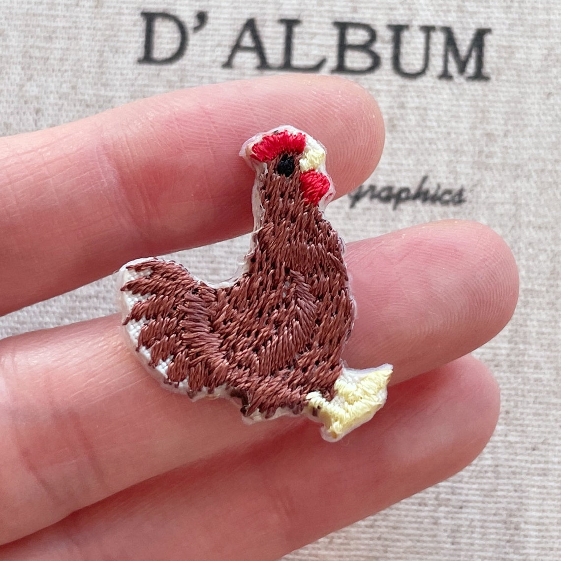 Tiny Chicken Patch, Small Hen Patch, Chicken Iron On, Chicken Applique ...