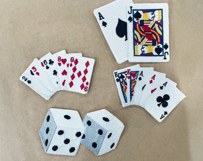 Playing Cards Patch, Playing Cards Iron-on Patch, Playing Cards Badge ...
