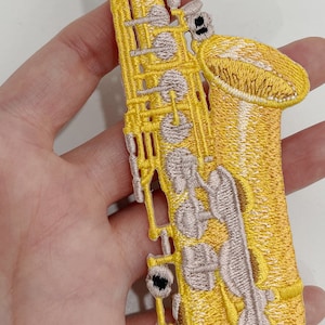 Big Saxophone Patch, Saxophone Iron-on Patch, Musical Instrument ...