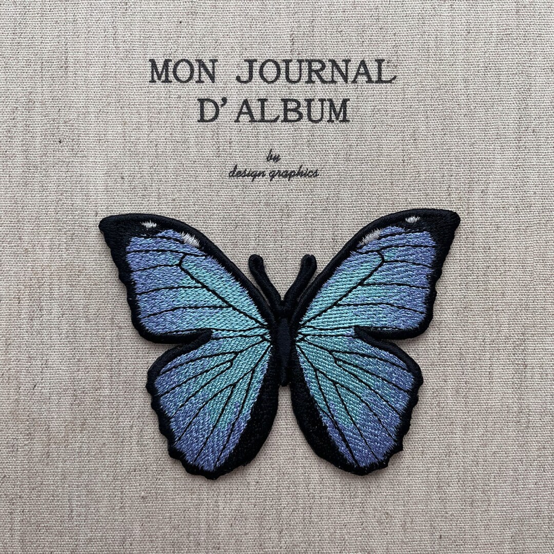 Blue Butterfly Patch, Butterfly Iron On, Butterfly Applique, Gift for ...