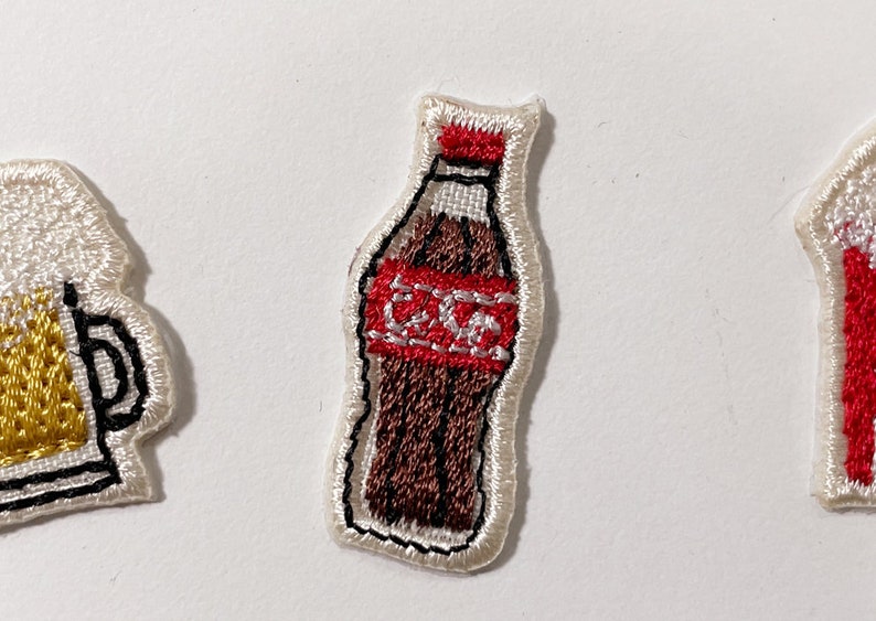 Tiny Coca-cola Patch Coca-cola Glass Bottle Iron-on Patch - Etsy
