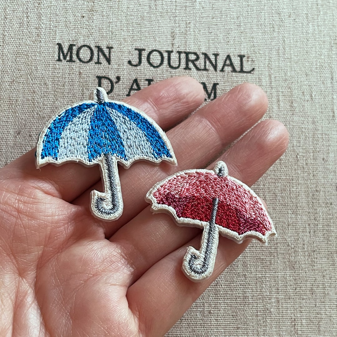 Rainbow Umbrella Patch, Umbrella Iron-on Patch, Umbrella Embroidered - Etsy