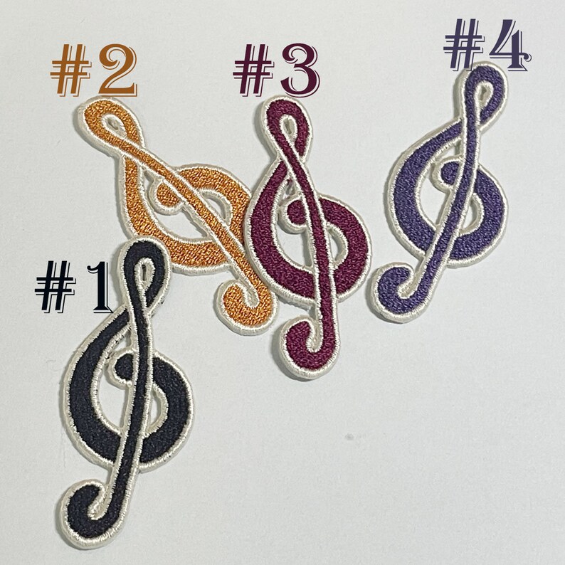 Treble Clef Patch Treble Clef Iron-on Patch Treble Clef - Etsy