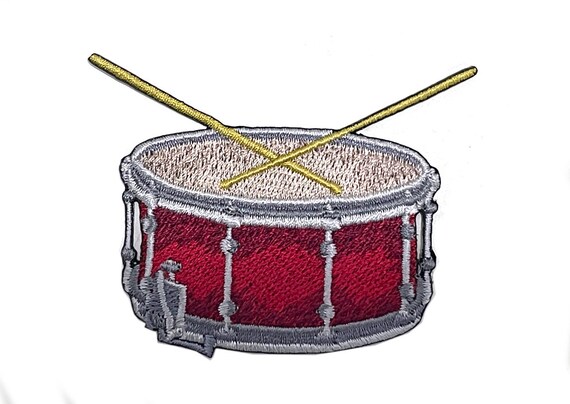 Drum Patch Drum Iron-on Patch Musical Instrument Embroidered - Etsy