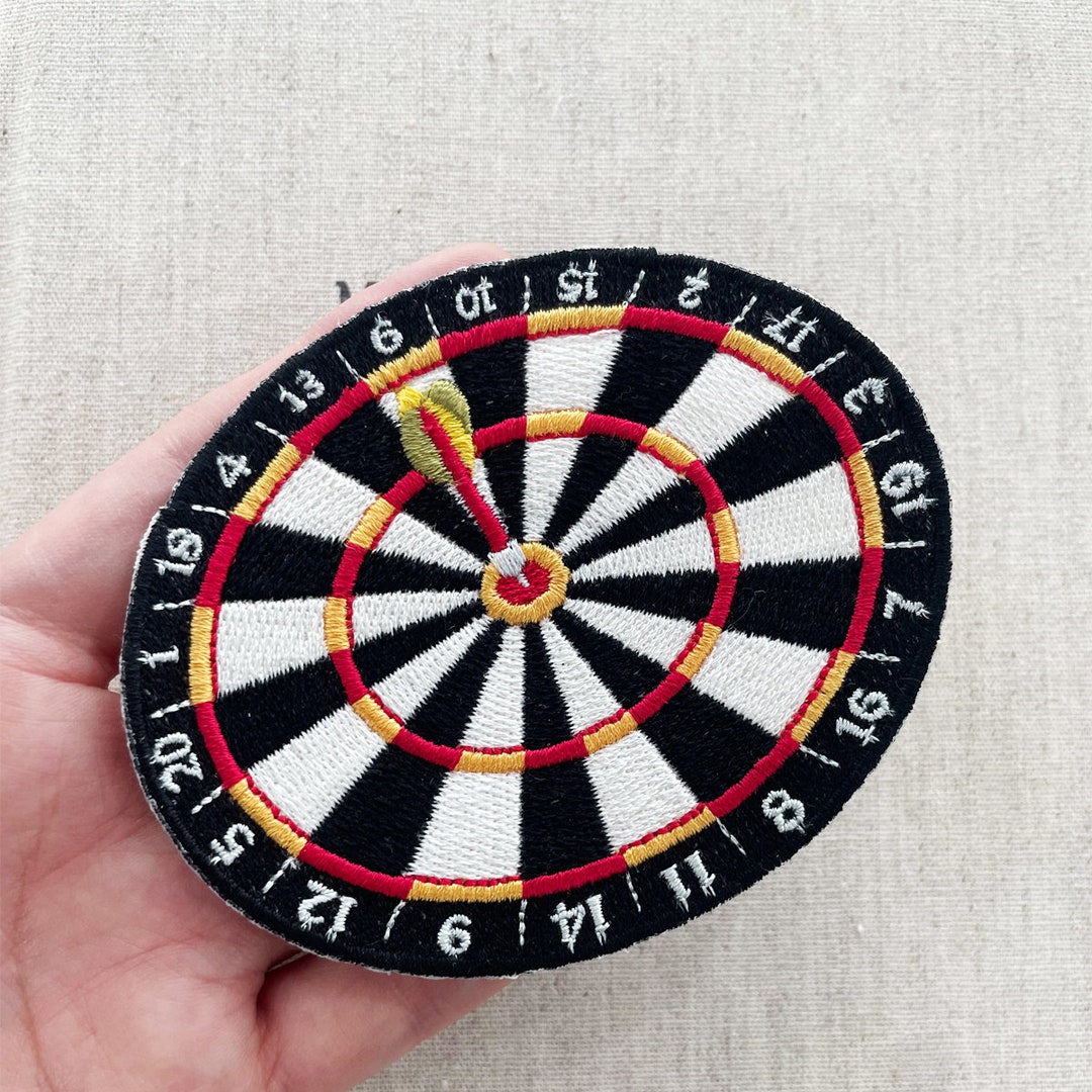 Oval Darts Board Patch, Darts Embroidered Patch Iron-on - Etsy