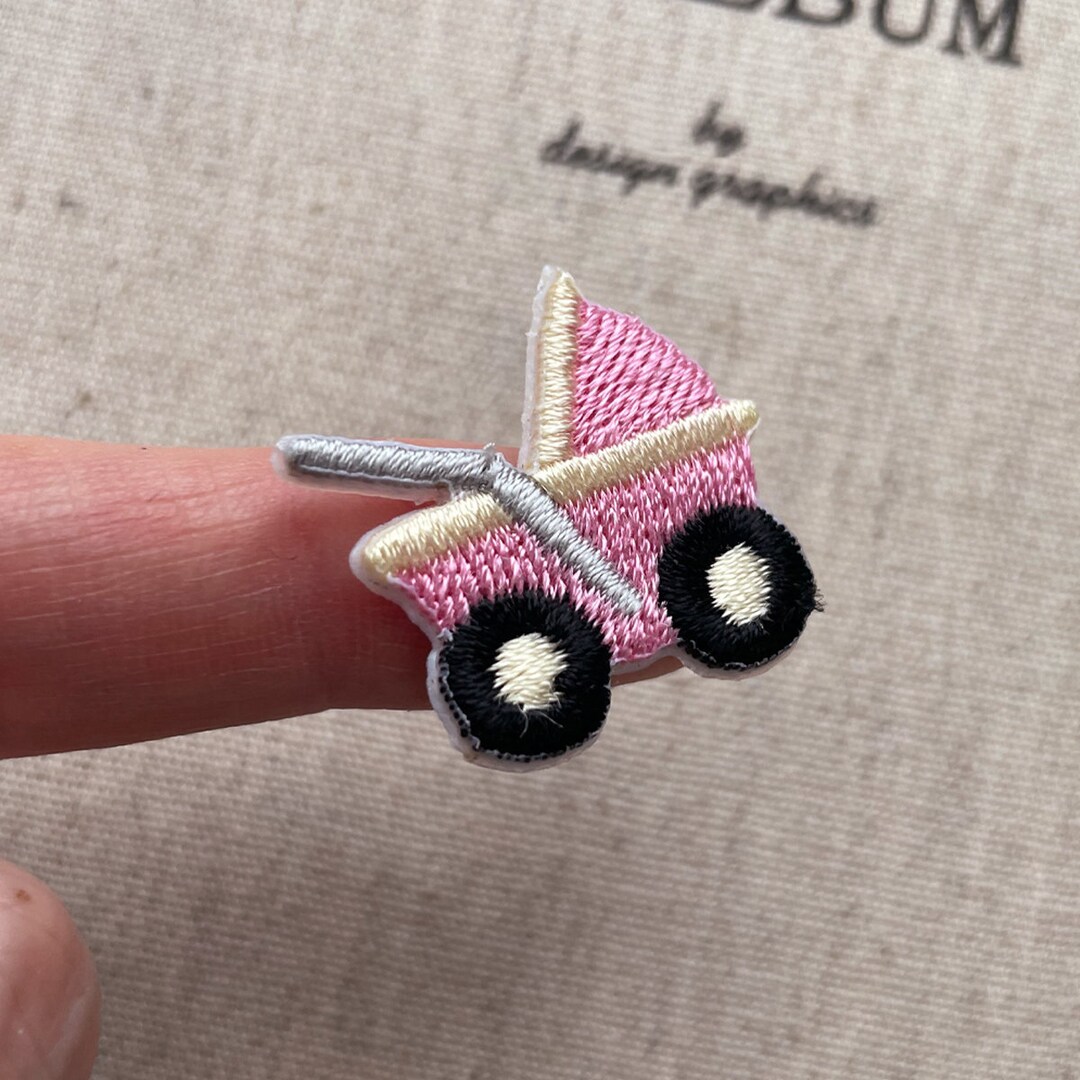 Tiny Baby Stroller Patch, Baby Carriage Iron-on Patch, Pram Embroidery ...