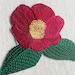 Camellia Flower, Bloom Flower Patch, Red Flower Patch, Flower Iron-on ...