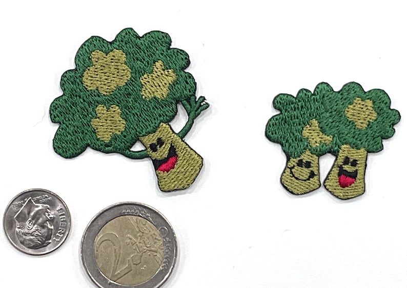 Broccoli Patch, Broccoli Iron-on Patch, Broccoli Embroidered Single ...