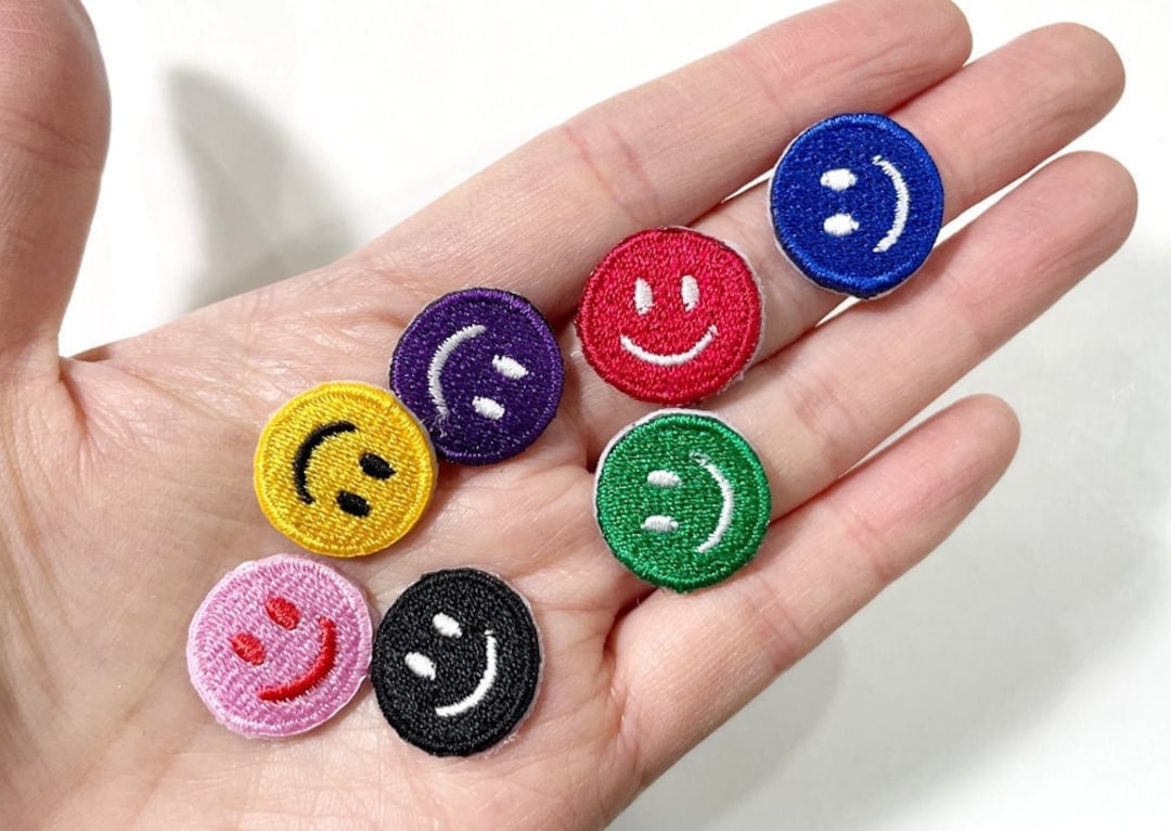 Smile Face Patch, Happy Face Iron-on Patch, Funny Face Iron-on Badge - Etsy