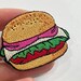 Hamburger Patch Hamburger Iron-on Patch Hamburger - Etsy