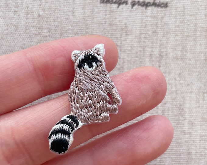 Raccoon Iron on Patch Applique - Etsy