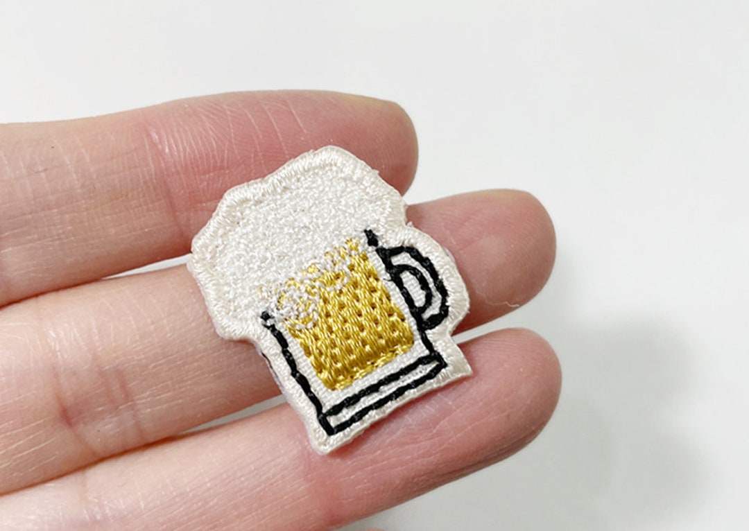 Tiny Beer Patch, Drink Party Beer Bubbles Iron-on Patch, Ice Beer Iron ...