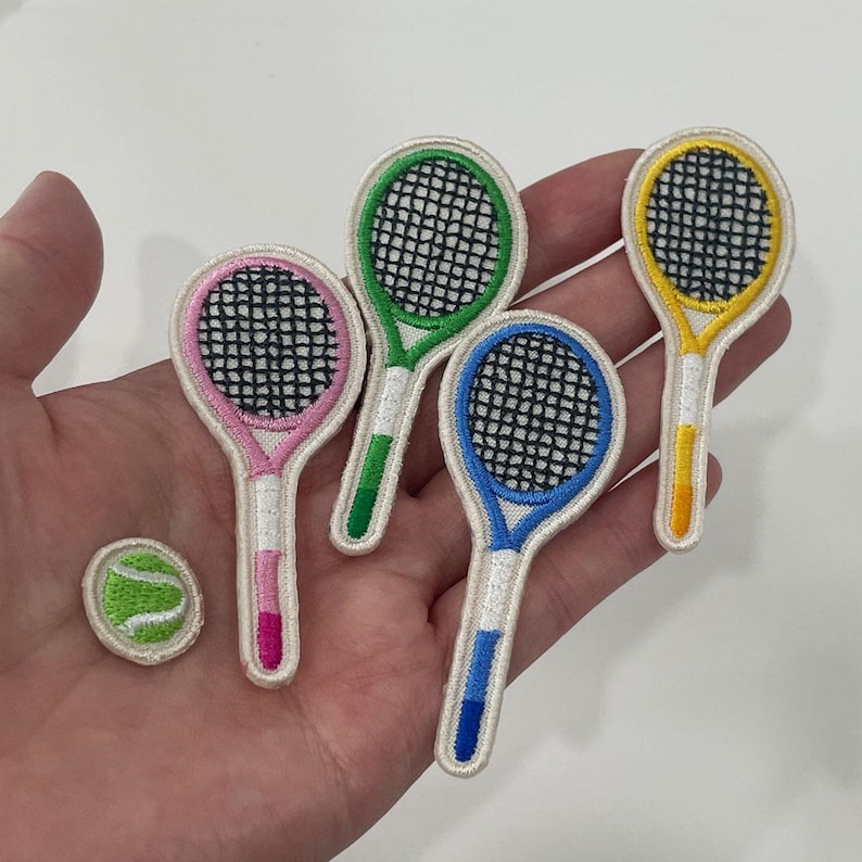Super Tiny Tennis Ball Patch, Tennis Racket Iron-on Patch, Tennis ...