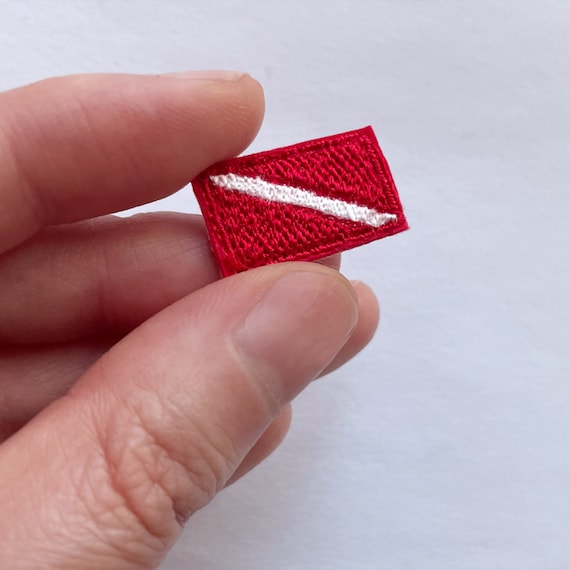 Tiny Scuba Dive Flag Patch Scuba Dive Flag Iron-on Patch - Etsy