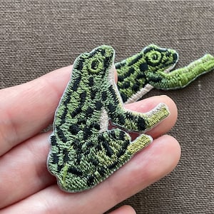Frog Patch, Flower Patch, Frog Iron-on Patch, Frog Embroidered - Etsy