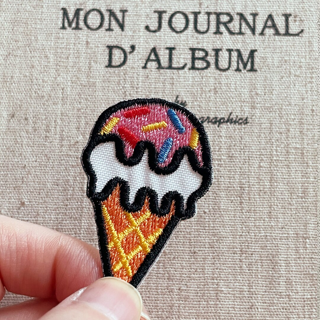 Ice Cream Patch, Ice Cream Iron-on Patch, Ice Cream Iron-on Badge - Etsy