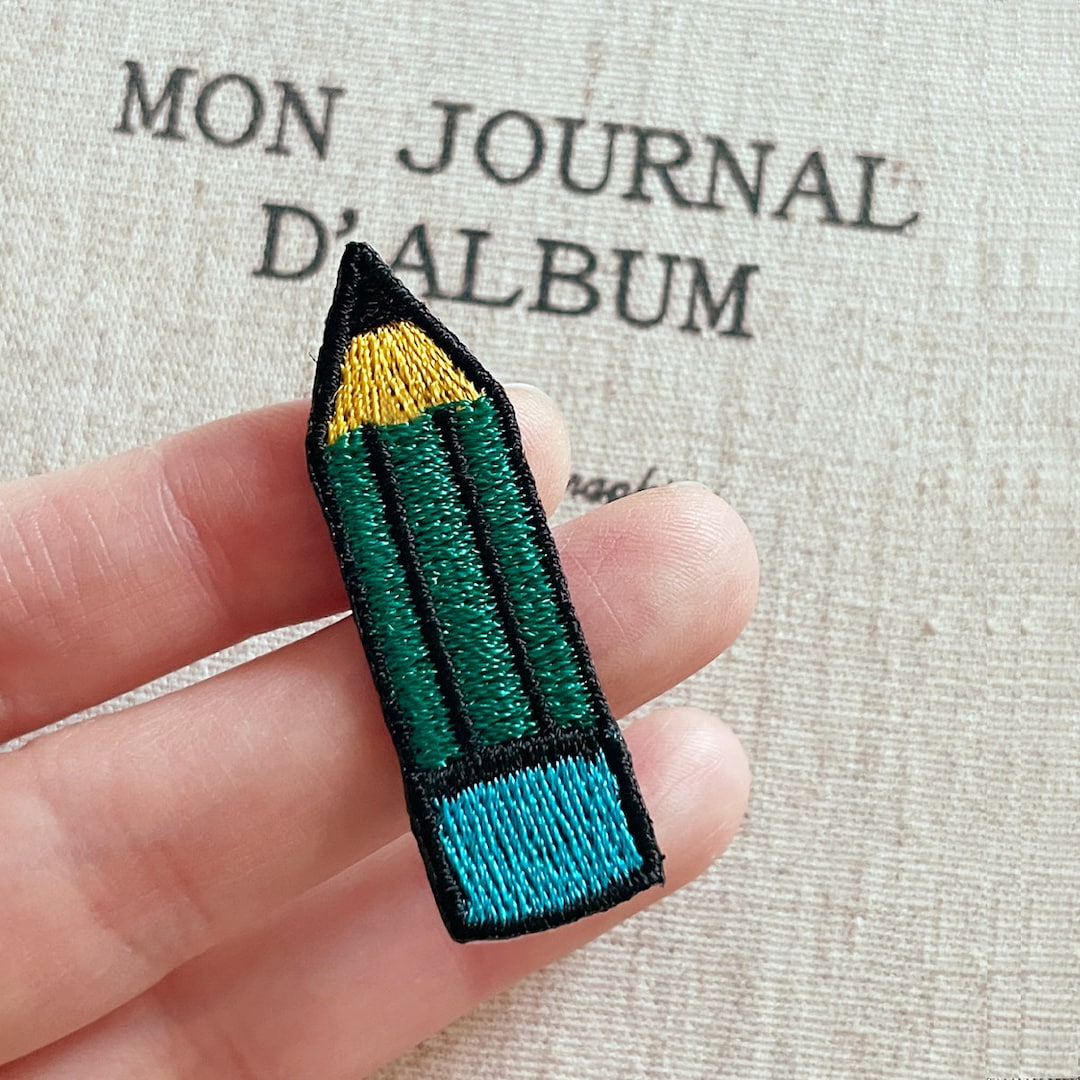 Pencil Patch, Pencil Iron-on Patch, Pencil Embroidered - Etsy