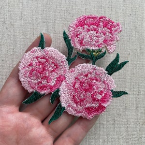 Bloom Flower Patch, Pink Flower Patch, Flower Iron-on Patch, Flower ...