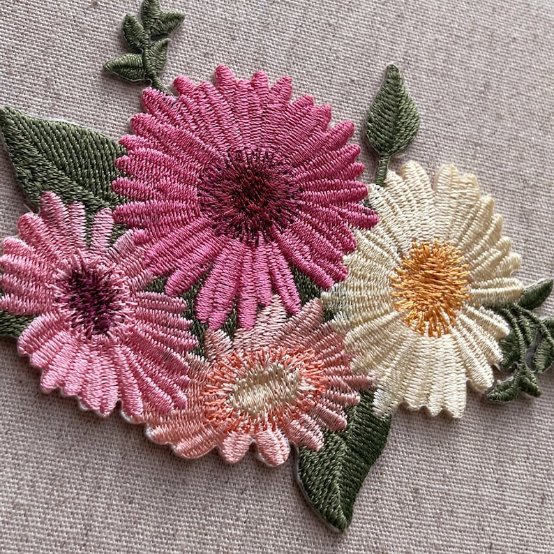 Bloom Flower Patch, Flower Patch, Flower Iron-on Patch, Flower Iron-on ...