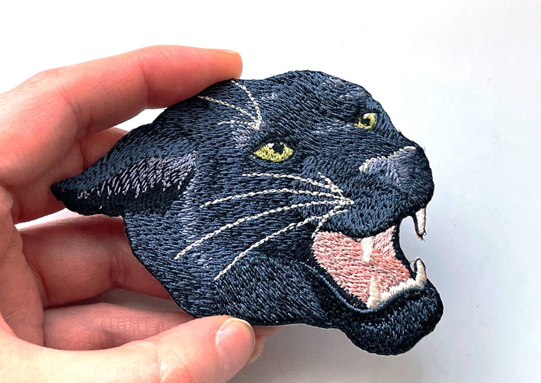 Panther Head Patch, Panther Iron-on Patch, Panther Iron-on Badge ...