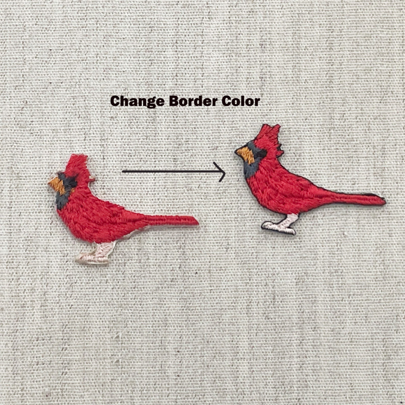 Tiny Northern Cardinal Patch, Little Cardinal Patch, Small Cardinal ...