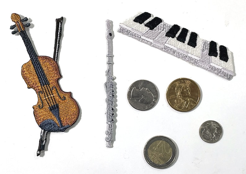 Piano Patch Piano Keyboard Iron-on Patch Piano Embroidered - Etsy