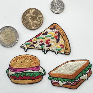 Hamburger Patch Hamburger Iron-on Patch Hamburger - Etsy