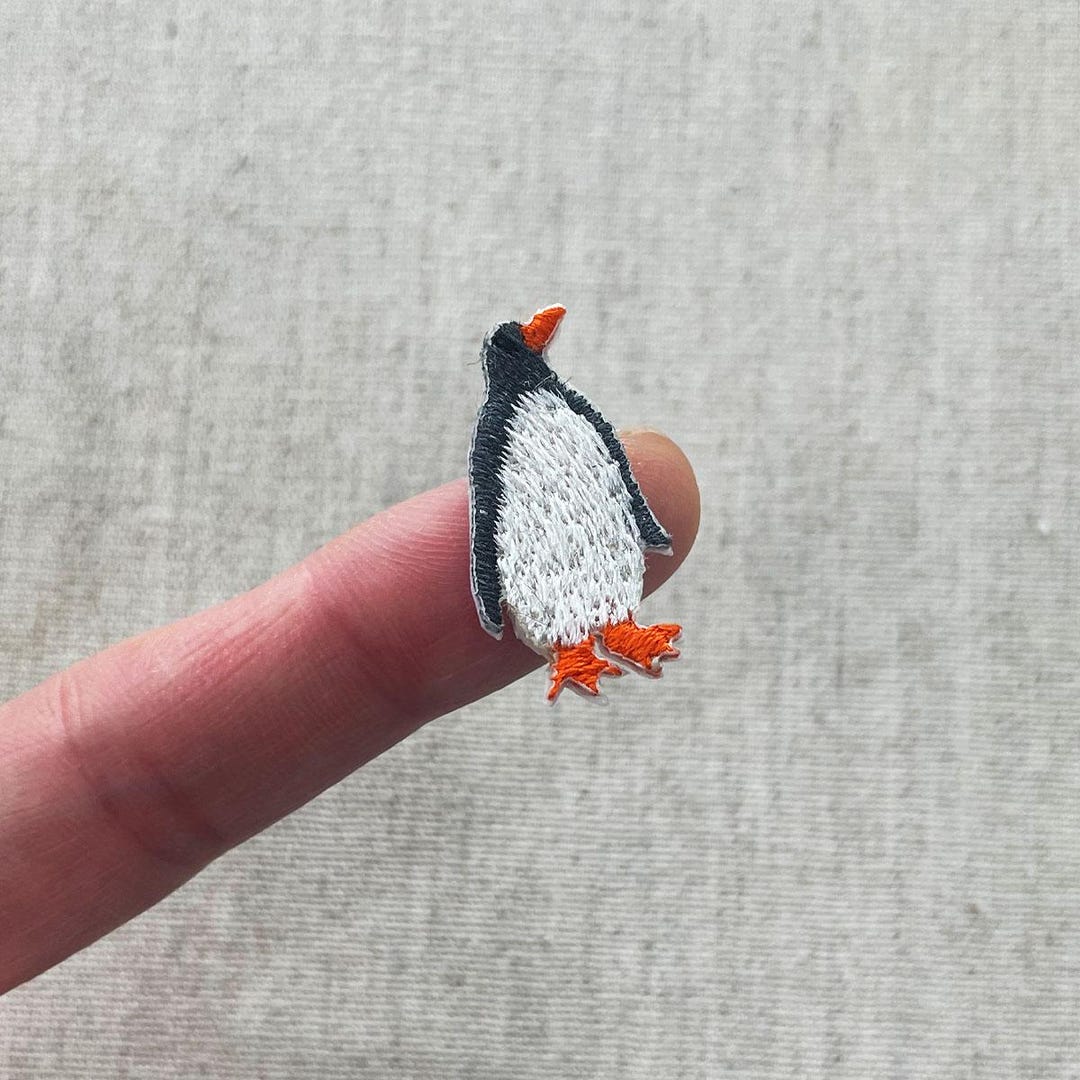 NEW Tiny Penguin Patch ,penguin Iron-on Patch, Penguin Embroidery Patch ...