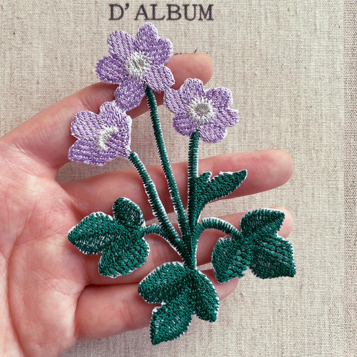 Violet Wild Flower Patch Flower Patch Flower Iron-on Patch - Etsy