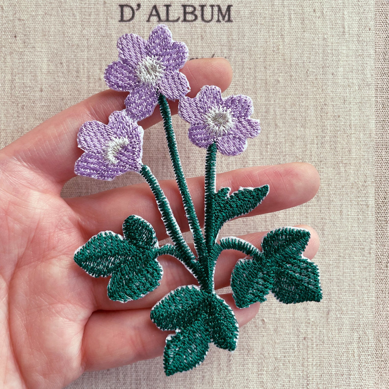 Violet Wild Flower Patch Flower Patch Flower Iron-on Patch - Etsy