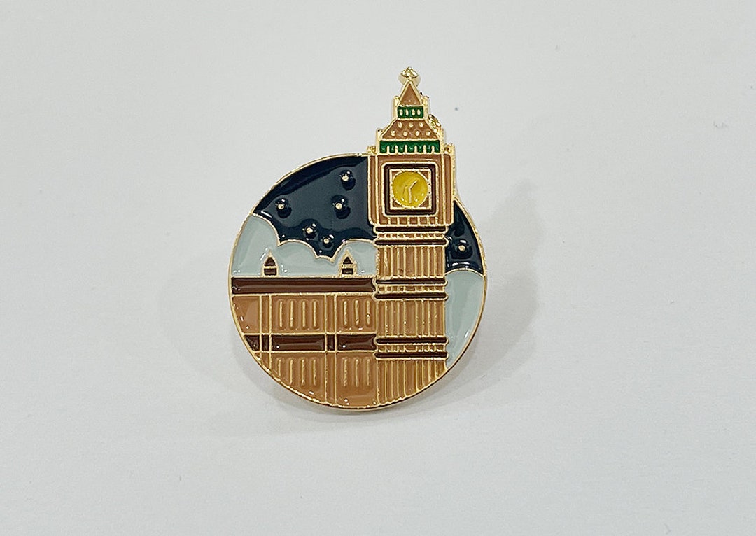 London Badge, Big Ben Enamel Pin, Metal Pin - Etsy