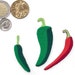 Chili Pepper Patch, Red Pepper Iron-on Patch, Green Pepper Embroidered ...