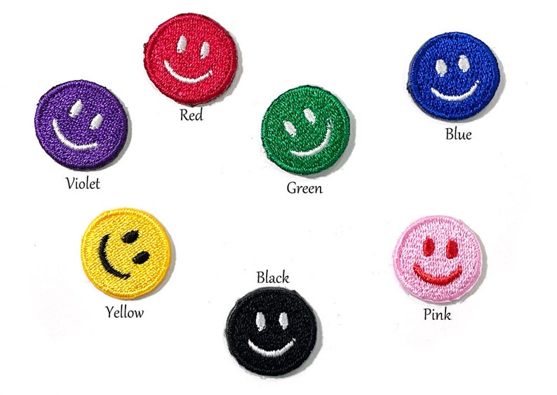 Smile Face Patch, Happy Face Iron-on Patch, Funny Face Iron-on Badge - Etsy