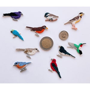 Tiny Red Bird Patch, Little Bird Patch, Small Bird Iron On, Bird ...