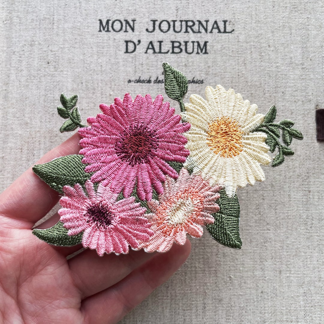 Bloom Flower Patch, Flower Patch, Flower Iron-on Patch, Flower Iron-on ...