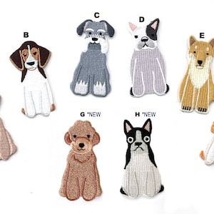 Dog Patch, Dog Iron-on Patch, Dog Embroidered Applique - Etsy