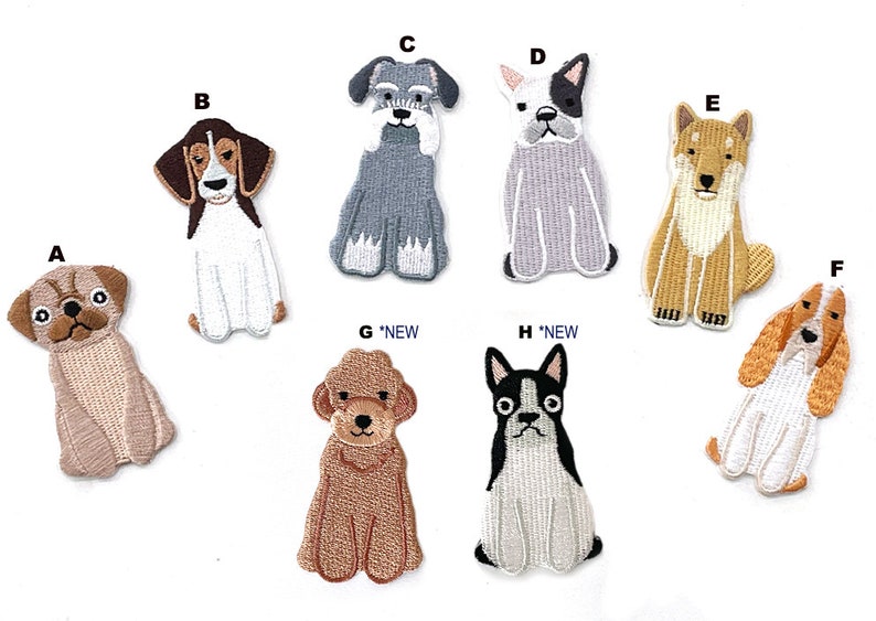 Dog Patch, Dog Iron-on Patch, Dog Embroidered Applique - Etsy