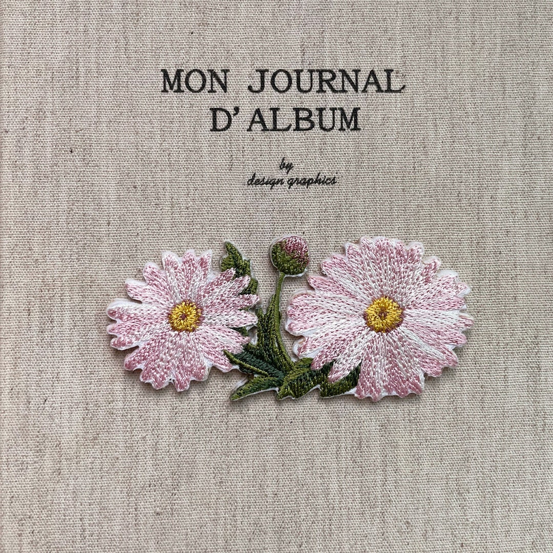 Pink Flower Patch, Comos Patch, Flower Iron-on Patch, Flower Iron-on ...