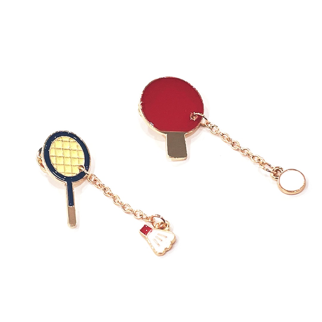 Ping-pong Table Tennis Badge, Badminton Pin, Chain Badge, Enamel Pin ...