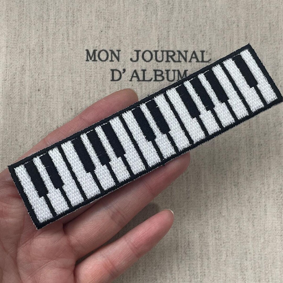 Keyboard Patch, Piano Keyboard Iron-on Patch, Piano Embroidered ...