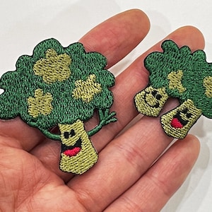 Broccoli Patch, Broccoli Iron-on Patch, Broccoli Embroidered Single ...