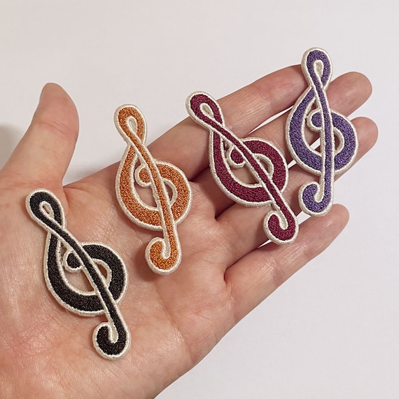 Treble Clef Patch Treble Clef Iron-on Patch Treble Clef - Etsy