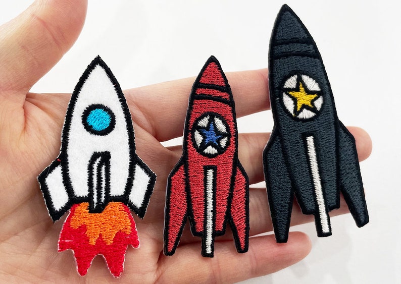 Rocket Patch Rocket Space Iron-on Patch Rocket Badge - Etsy