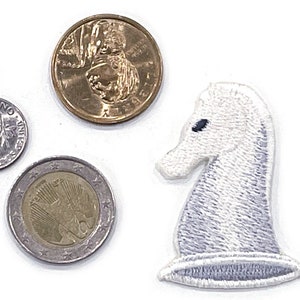 White Knight Piece Patch, Chess Embroidered Patch Iron-on - Etsy